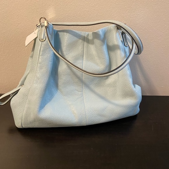 Coach | Bags | Coach Madison Leather Small Phoebe Shoulder Bag Silver ...